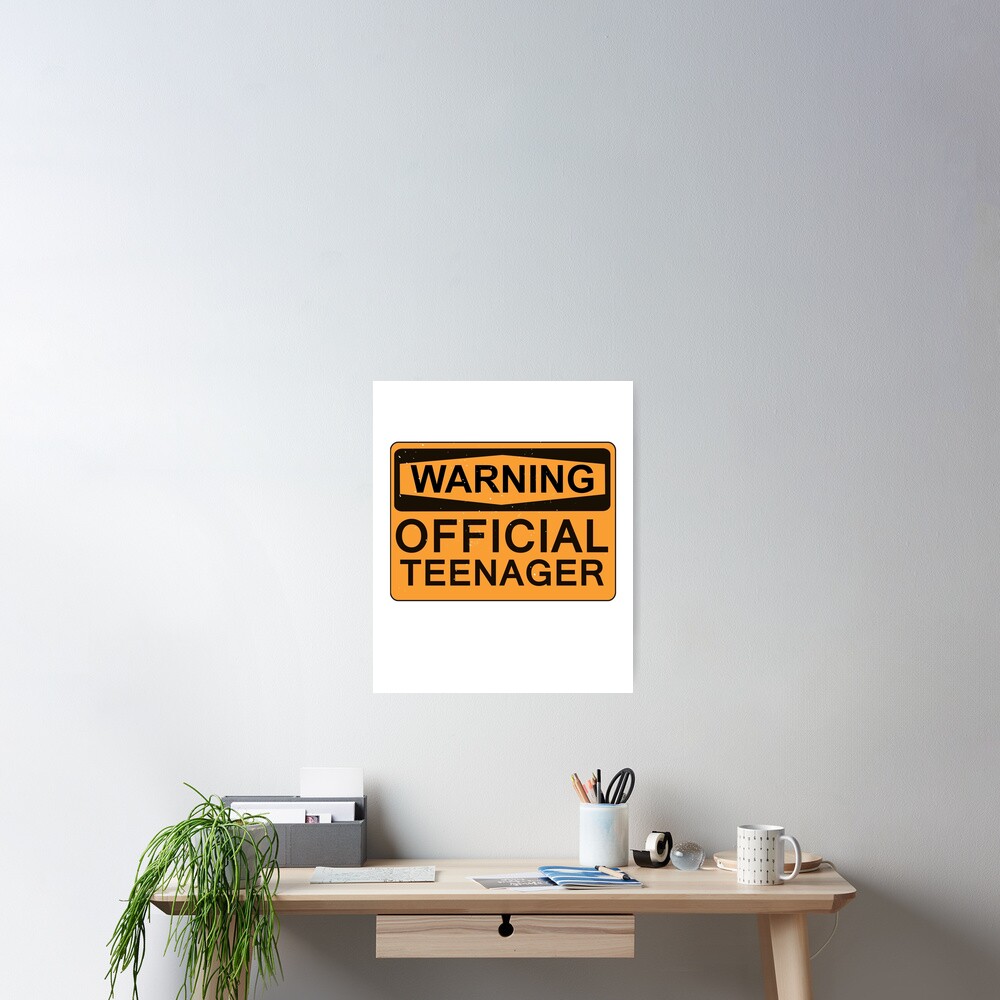"13th Birthday Gifts - Warning Official Teenager" Poster by MerchBump ...