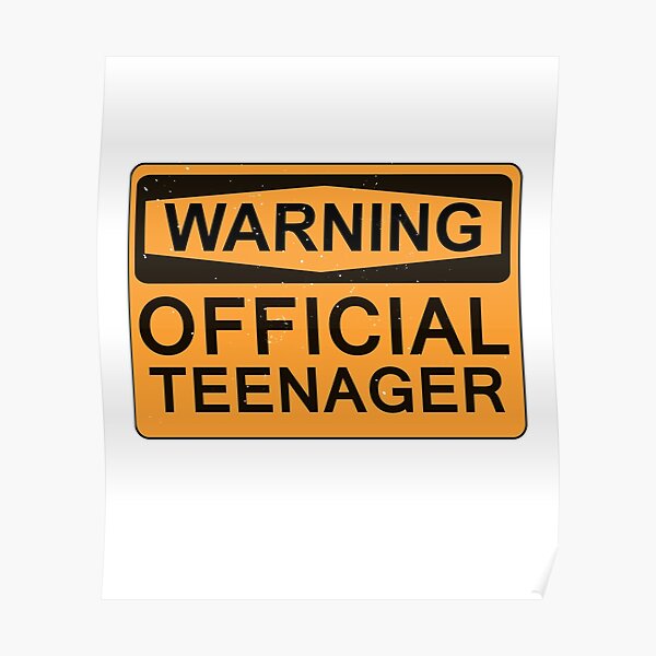 "13th Birthday Gifts - Warning Official Teenager" Poster by MerchBump ...