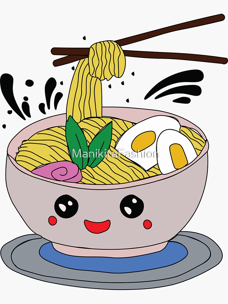 "CUTE NOODLES " Sticker by ManikitaFashion | Redbubble