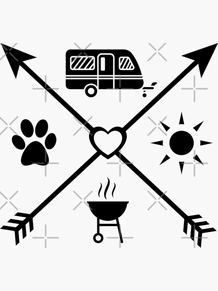 "Caravan camping with dog camper dog owners" Sticker for Sale by ...