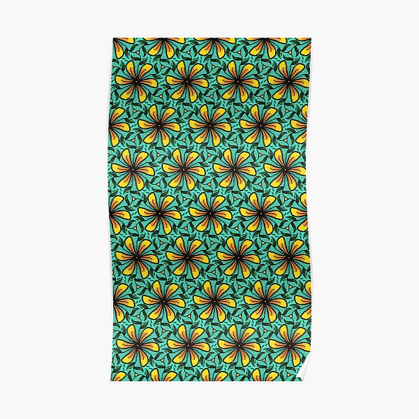 "Flower Pinwheel Pattern" Poster for Sale by BHDigitalArt | Redbubble