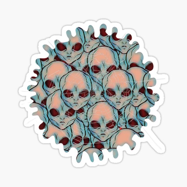 "Alien face" Sticker by Gittu4 | Redbubble