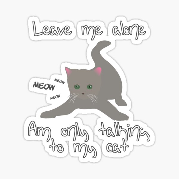 "Leave me alone am only talking to my cat, funny, birthday cat meme for ...