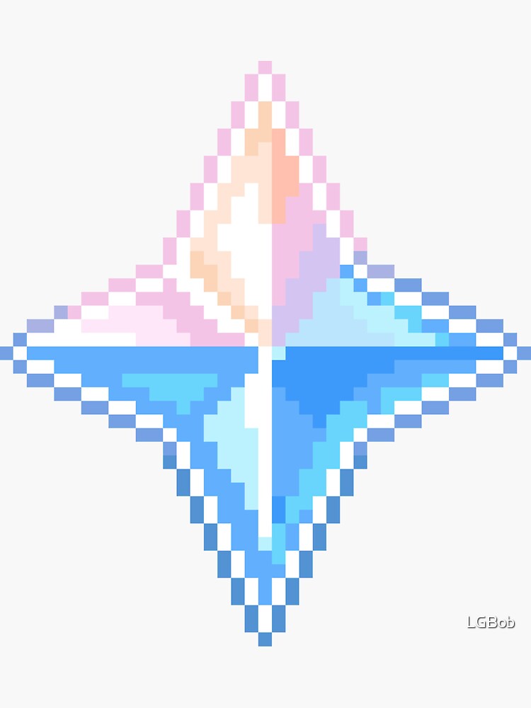 "GENSHIN IMPACT Primogem Pixel Art" Sticker for Sale by LGBob | Redbubble