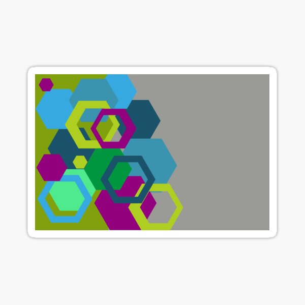 "Polygons Hexagons Geometric Abstract Art" Sticker by oknoki | Redbubble