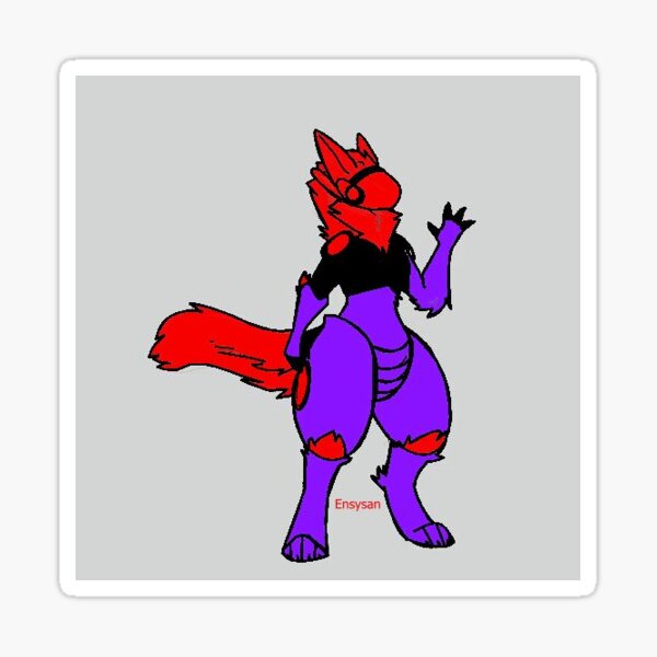"Protogen Red | Black | Purple" Sticker for Sale by ensysan | Redbubble