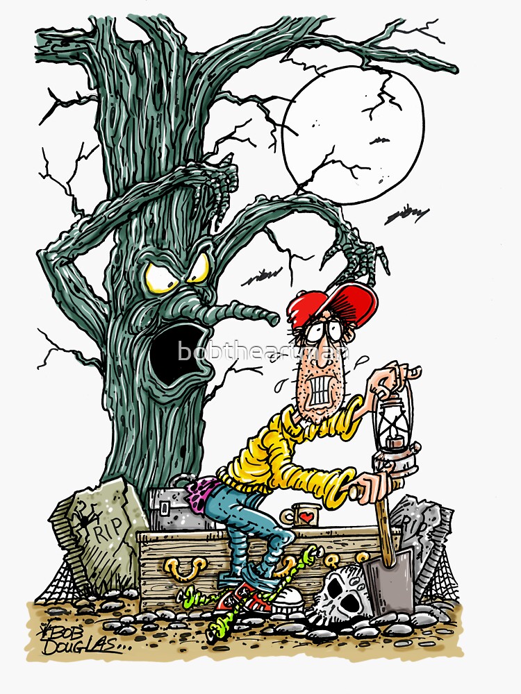 "Grave Digger at Work!" Sticker for Sale by bobtheartman | Redbubble