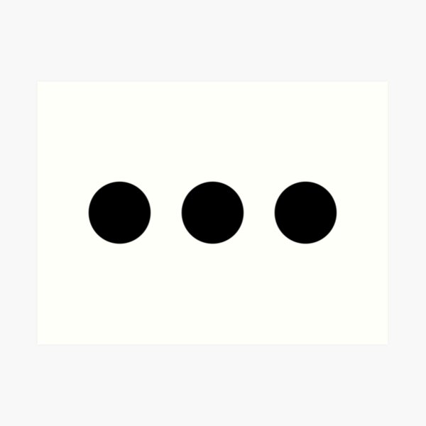 "Three black circles, three dots, white background modern minimalism ...