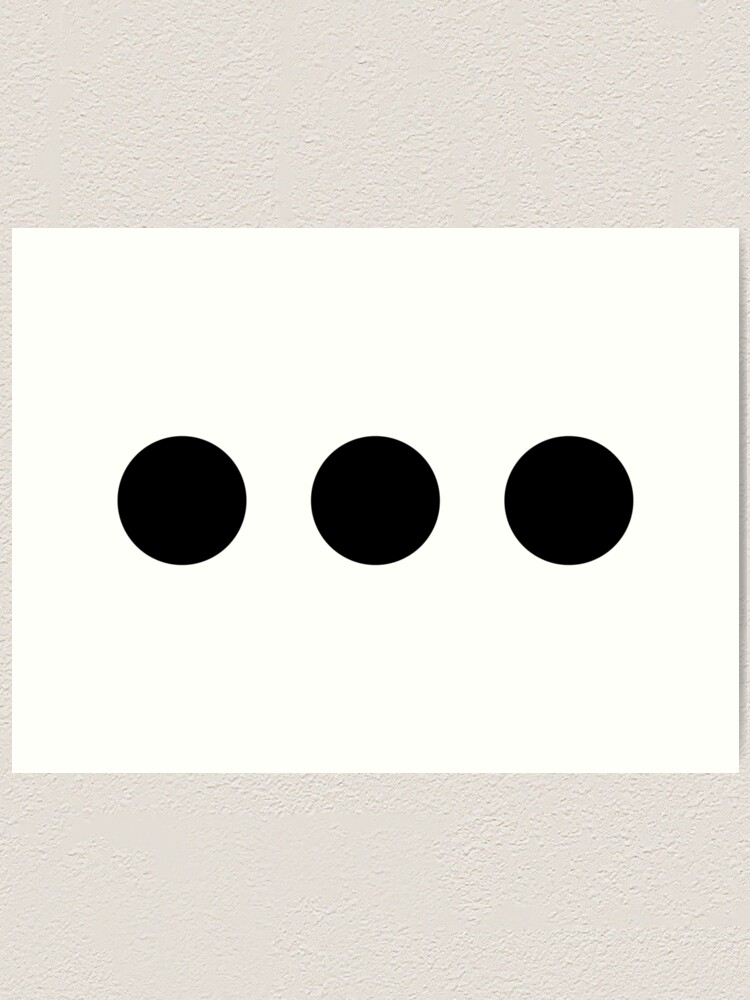 "Three black circles, three dots, white background modern minimalism ...