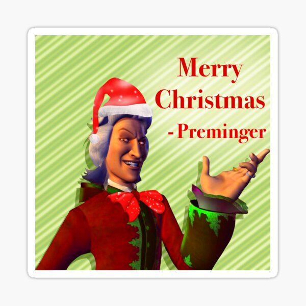 "Merry Christmas, From Preminger" Sticker for Sale by SereneSketches ...