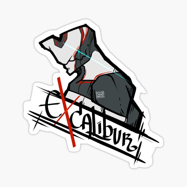 "Excalibur Glyph" Sticker for Sale by DanOngArt | Redbubble