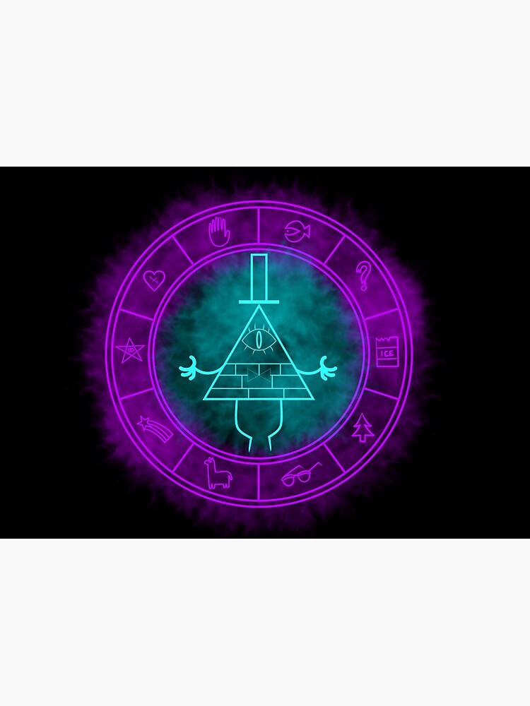 "Bill Cipher symbol Blue/green/purple" Art Print for Sale by wyrneck ...