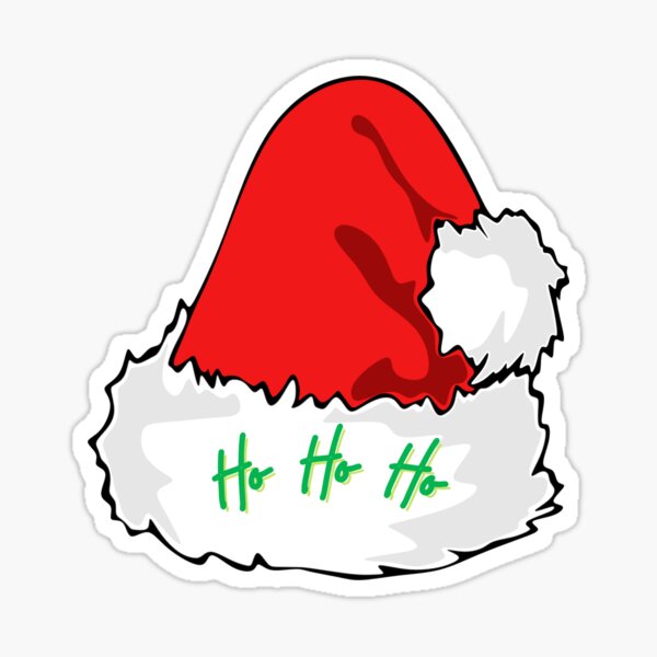 "Santa Hat" Sticker by ZoLu13 | Redbubble