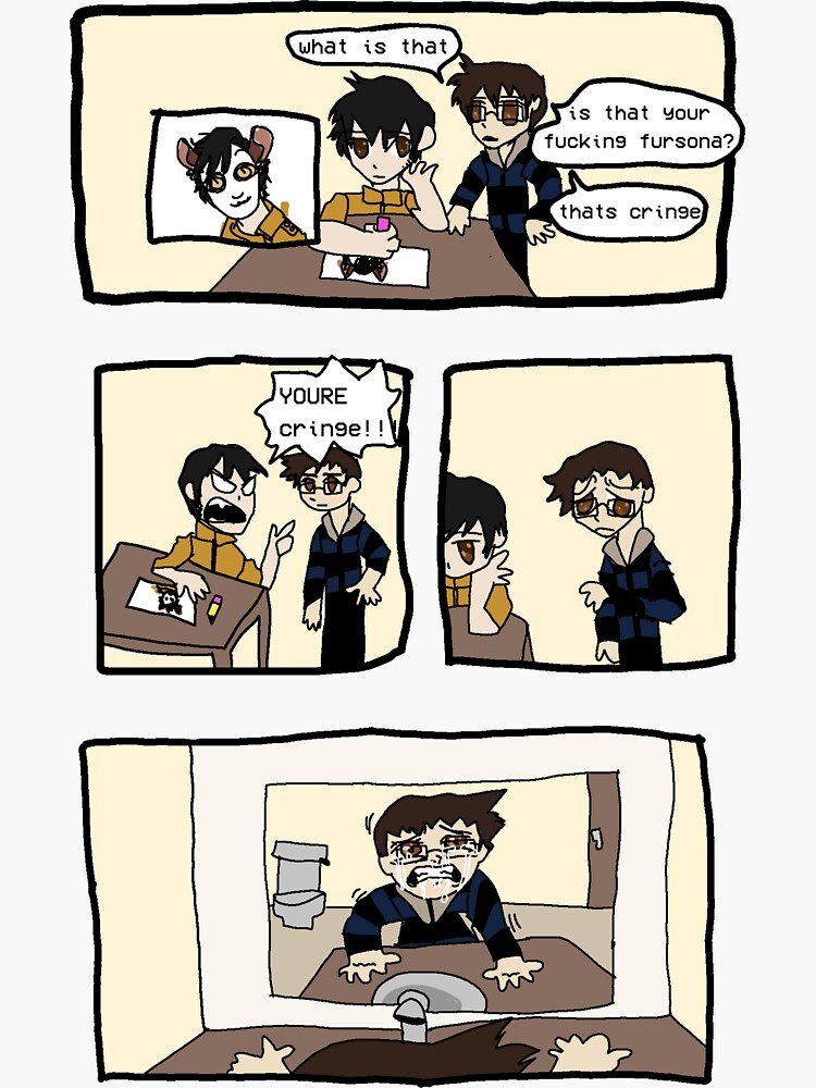 "tim's fursona is catboy masky " Sticker for Sale by synapseoftheark ...