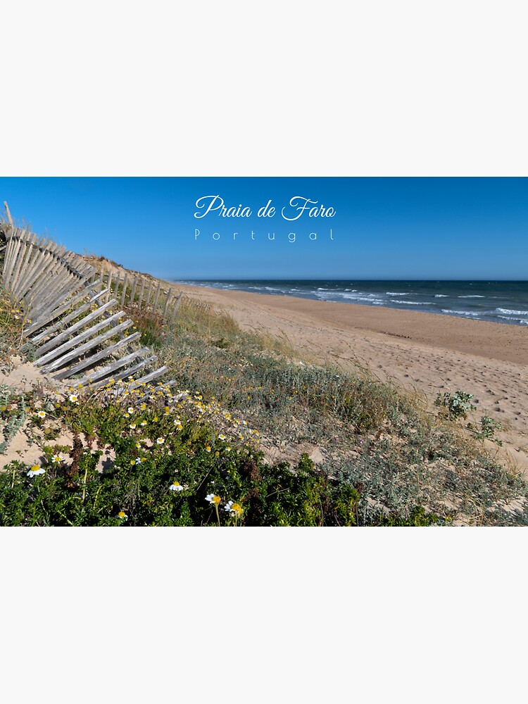 "Faro Beach Dunes Postcard - Portugal" Sticker for Sale by AngeloDeVal ...
