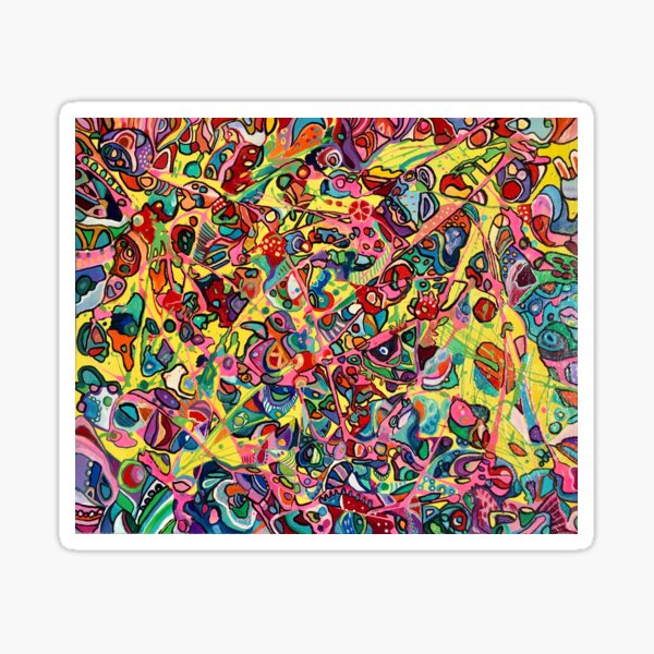 "51. JUNGLE crazy abstract. Trippy hippie fun art by Veera Zukova mind ...