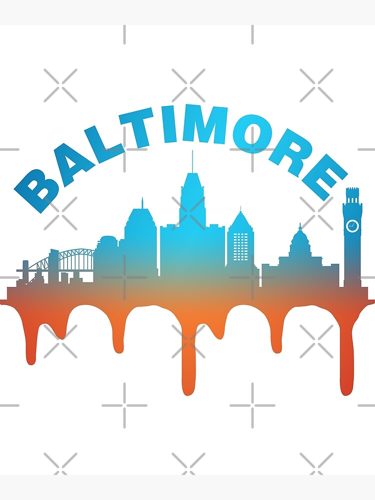 "Baltimore City Skyline Landmark " Poster for Sale by PrintNJoy | Redbubble