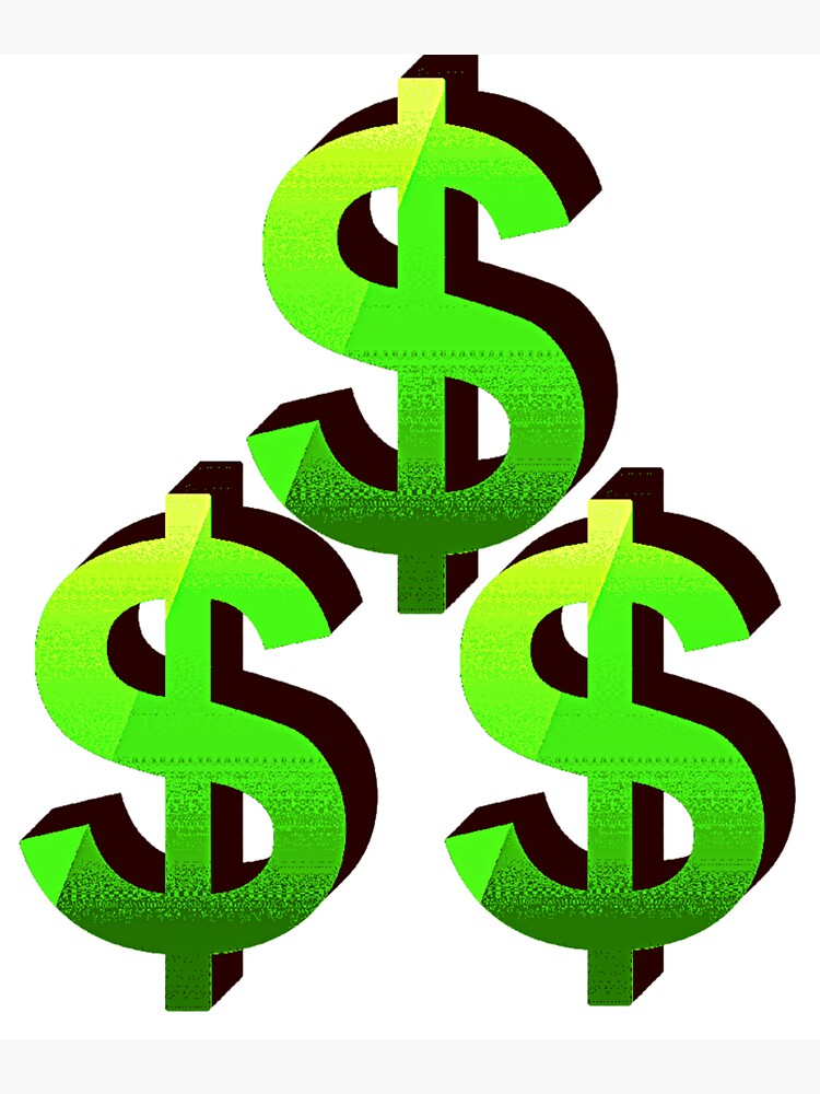 "Three dollars" Sticker for Sale by ZalMest | Redbubble