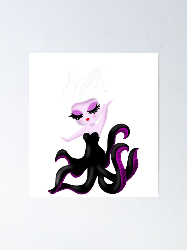 "Chibi Ursula- inspired Sea Witch " Poster for Sale by varietyhour ...