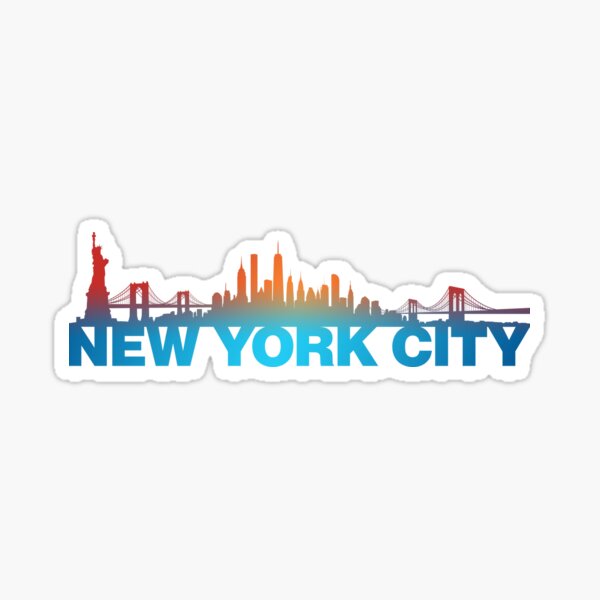 "Manhattan NYC New York City Skyline Landmark" Sticker for Sale by ...