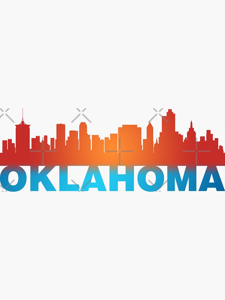 "Oklahoma City Skyline Landmark" Sticker for Sale by PrintNJoy | Redbubble
