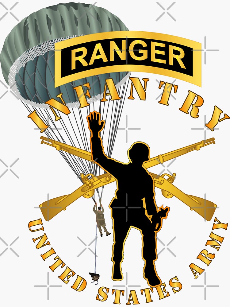 "Army - Infantry - Follow Me - Ranger Tab - Paratrooper X 300" Sticker ...
