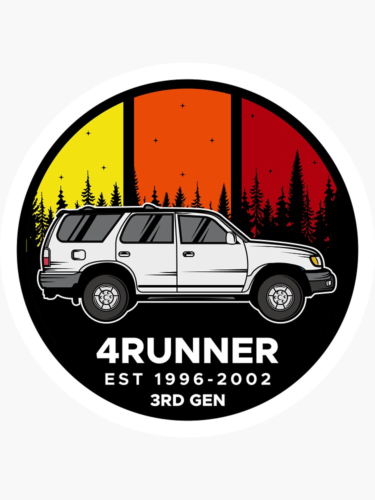 "Toyota 4runner Logo (3rd Gen) White - Type 2" Sticker for Sale by ...