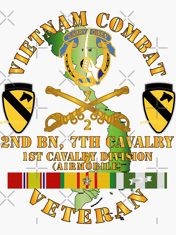 "Army - Vietnam Combat Cavalry Vet w 2nd Bn 7th Cav DUI - 1st Cav Div X ...
