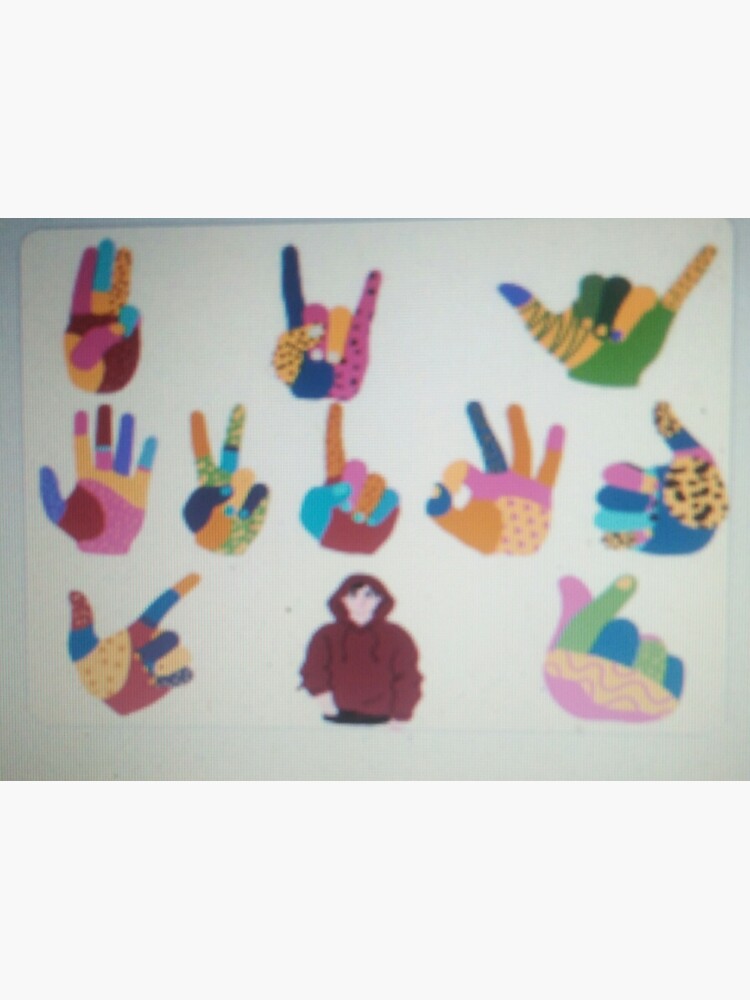 "HAND SIGNS" Sticker by MajesticMabeeka | Redbubble