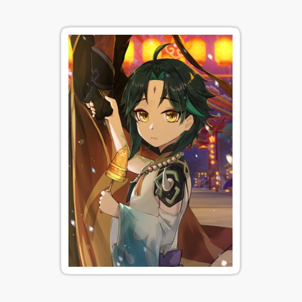 "Xiao Genshin Impact " Sticker for Sale by LunaticArtWork | Redbubble