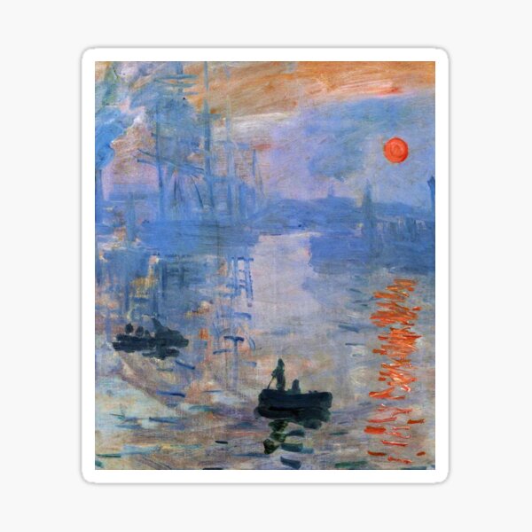 "Art by Claude Monet's" Sticker for Sale by wonderdesigne | Redbubble
