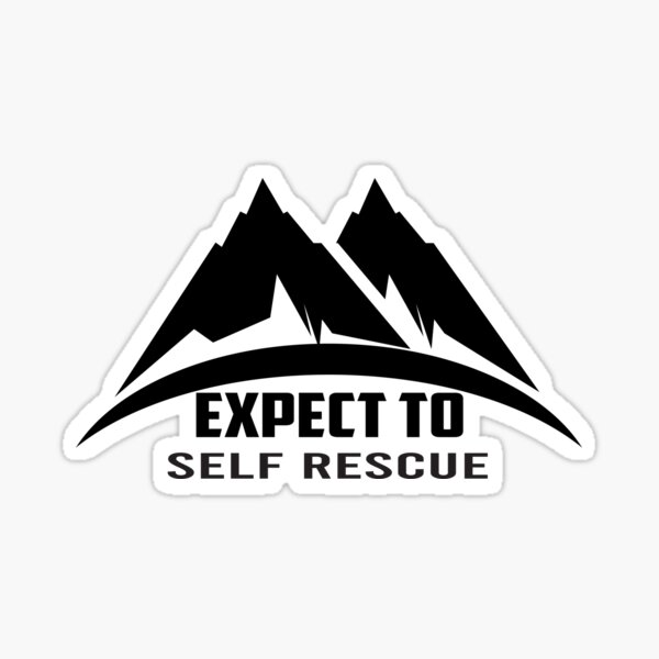 "Expect to self rescue" Sticker for Sale by Boubcher-Asmae | Redbubble