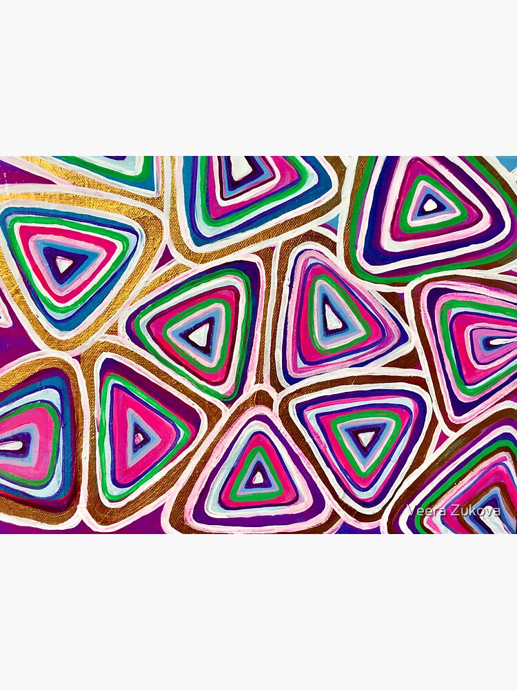 "118. Triangles, colorful abstract pattern, hippie, rainbow, weird ...