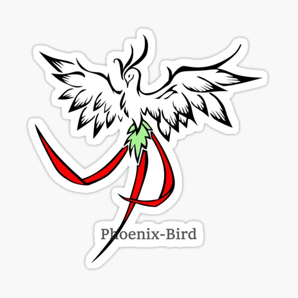 "Phoenix bird- firebird" Sticker for Sale by elqutamy | Redbubble