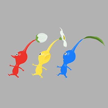 "3 Pikmin Running (on Grey)" Art Board Print for Sale by ThePawsitives ...