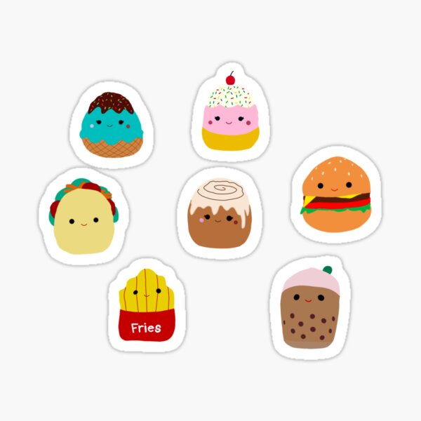 "squishmallow food sticker pack" Sticker by ciwtkysiz | Redbubble