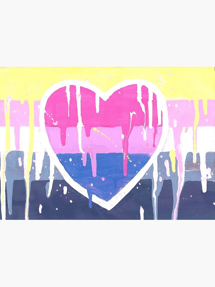 "Queerplatonic & Bisexual: Painted Pride Flag" Photographic Print for ...