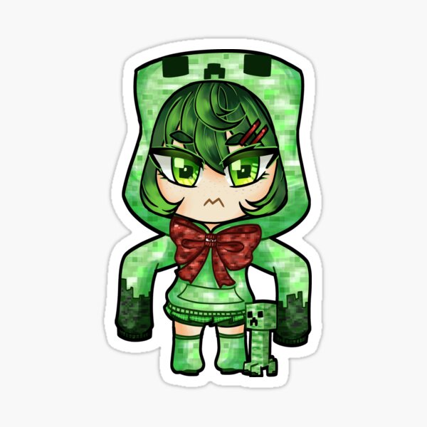 "Chibi of the Day- Creeper" Sticker by Li-Spade | Redbubble