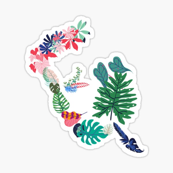 "The Plants are Taking Over" Sticker by baldbird | Redbubble