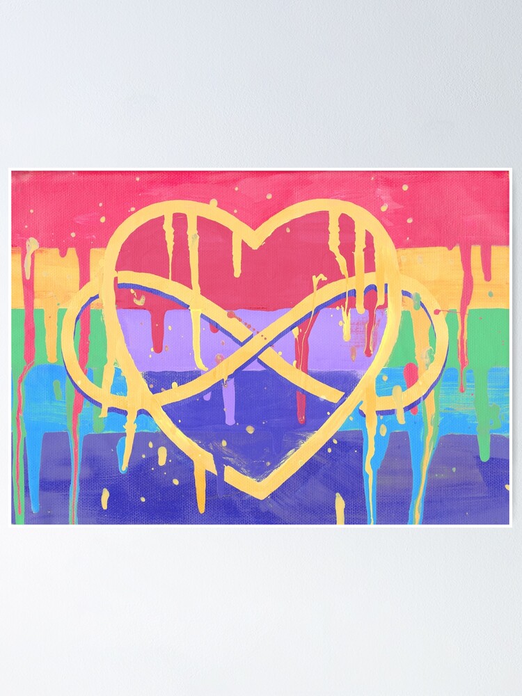 "Bisexual & Polyamorous: Painted Pride Flag" Poster for Sale by Lewin ...