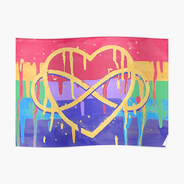 "Bisexual & Polyamorous: Painted Pride Flag" Poster for Sale by Lewin ...