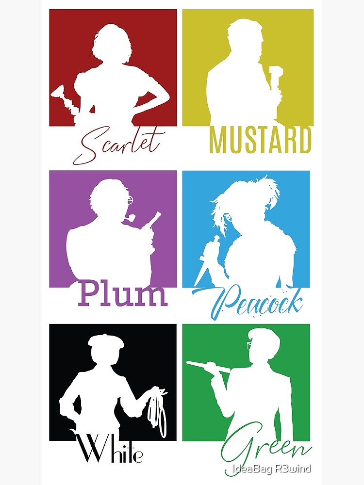 "Clue (1987) Character Lineup v2" Art Print for Sale by Rewind-Art ...