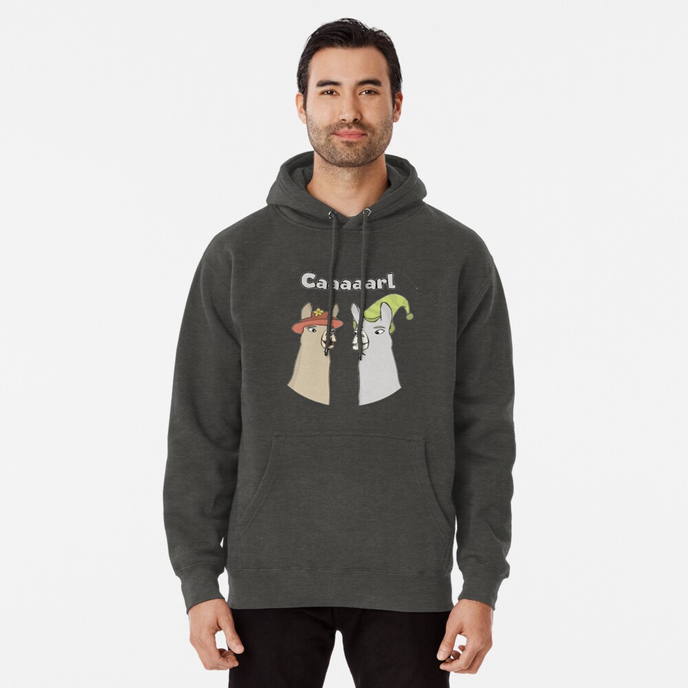 "Llamas with Hats - Caaaarl" Essential T-Shirt for Sale by Jclee4 ...