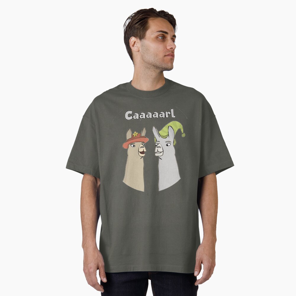 "Llamas with Hats - Caaaarl" Essential T-Shirt for Sale by Jclee4 ...