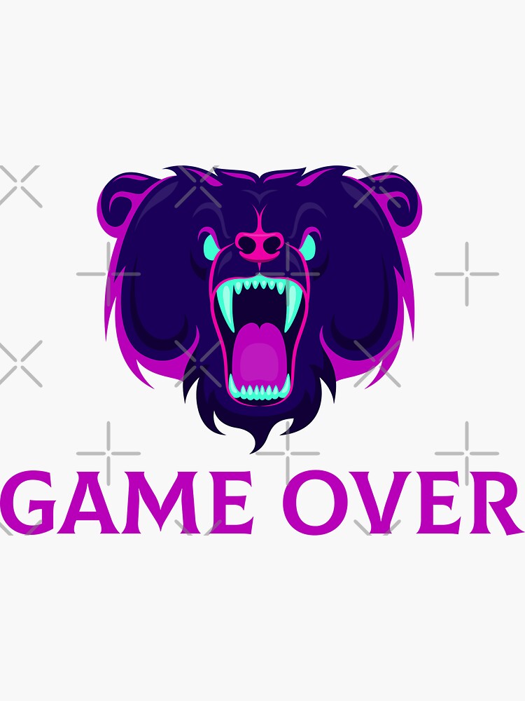"Bear Game Over Logo" Sticker for Sale by soltangaming | Redbubble