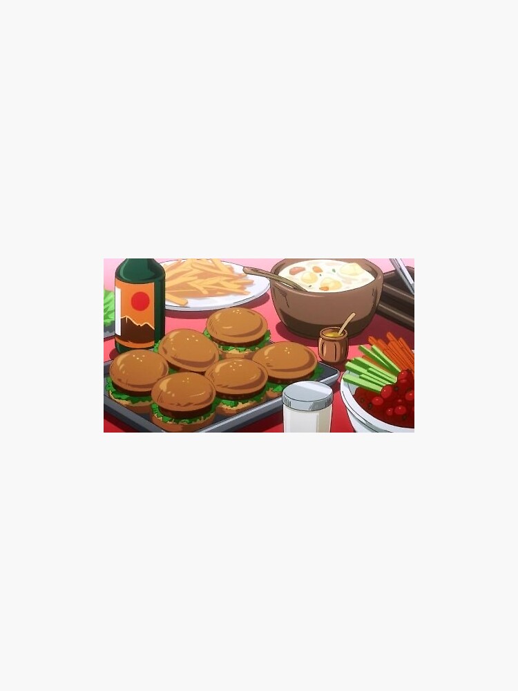 "Anime hamburger- hamburger, sliders, fats foods, animation" Sticker ...