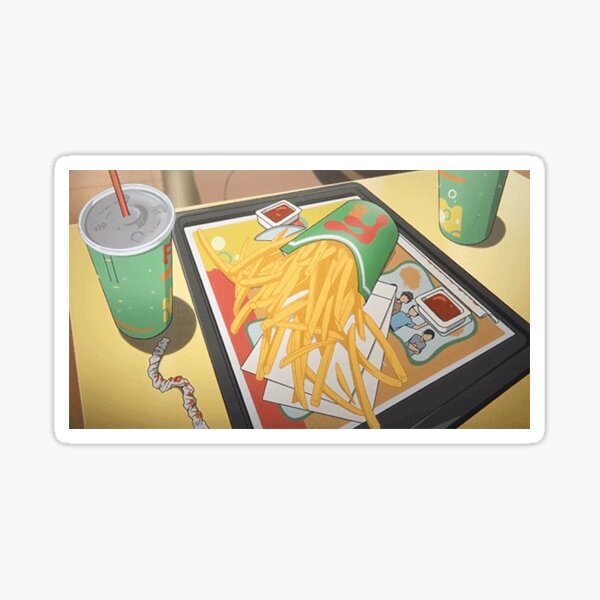 "Fast food- anime, fries, potato fries, fast food" Sticker for Sale by ...