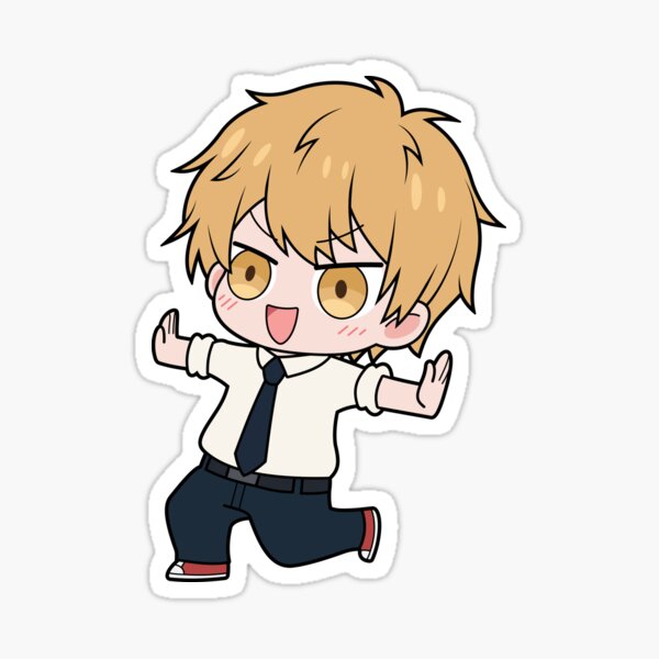 Sticker « Tronçonneuse Denji Chibi », par ChibiCheems | Redbubble