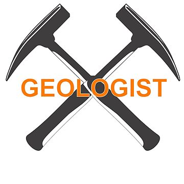 "Geologist (orange text)" Sticker for Sale by topou | Redbubble
