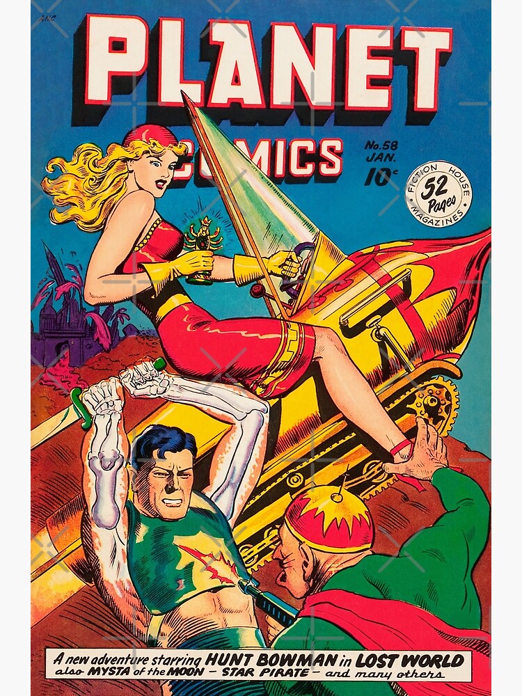 "Planet Comics Vintage Skeleton Arms Vintage Sci Fi Pulp Magazine Comic ...